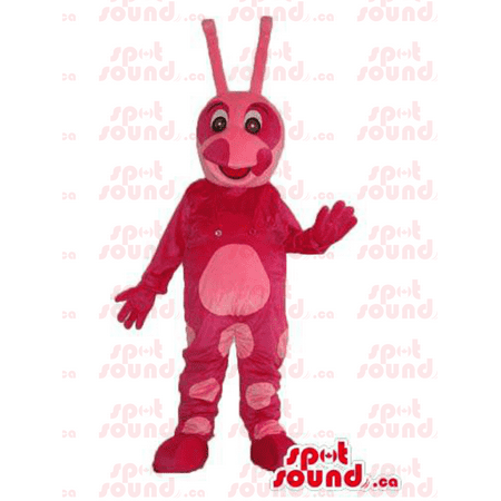 Flashy Pink Bug Plush SPOTSOUND Mascot With A Peculiar Smile And Spots ...