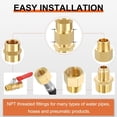 2 Pack Male to Adapters, 1/4" Flare x MNPT Hex Nipple Pipe Extension ...