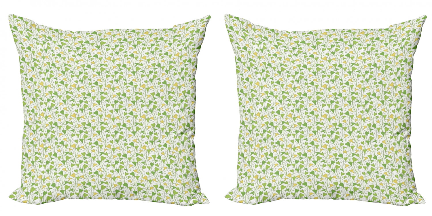 Botanical Throw Pillow Cushion Cover Pack of 2, Abstract Illustration ...