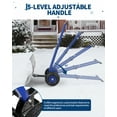 EDTara Heavy Duty Snow Shovel with Wheels, Steel Dual Handle Push Snow ...