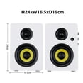 Sanyun SW206 80W Dual-Mode Bookshelf Speakers, 4in HiFi Monitor, 24bit ...