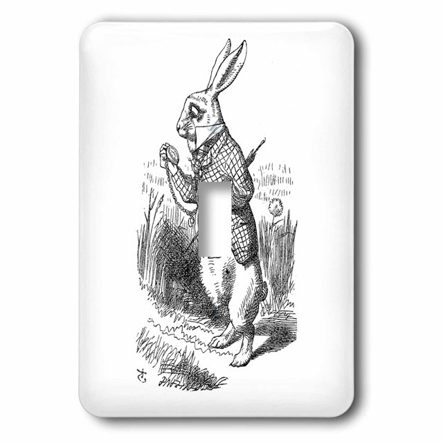 Alice in Wonderland White Rabbit with pocket watch - John Tenniel art ...
