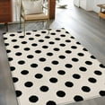 Area Rugs for Living Room 4x6 Ft, Wave Point Black Non Slip Area Rugs ...