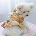 Dogs Sweater Dress With Bowtie Checkered Winter Sweater Clothes Apparel ...