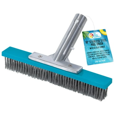"U.S. Pool Supply Professional 18"" Aluminum Pool Brush with Cleaning ...