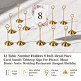 12 Table Number Holders 8 Inch Metal Place Card Stands Tabletop Sign ...