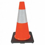 18" Orange PVC Reflective Traffic Safety Cone - Walmart.com