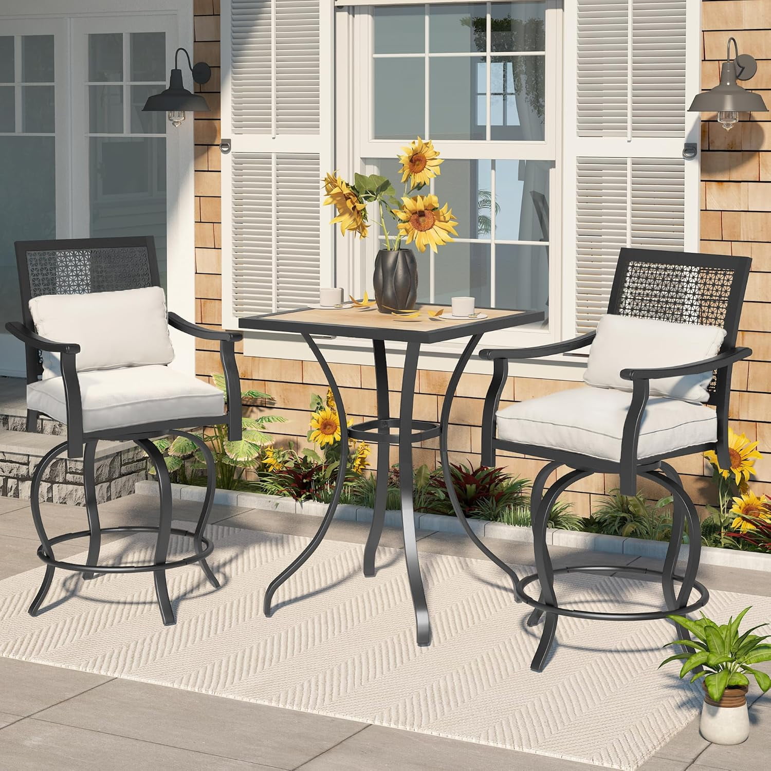 Click here for Yodolla 3-Piece Patio Outdoor Bistro Set With Outd... prices