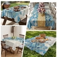 Blue Gradient Mosaic Abstract Geometric Table Cloth 60x84in, Waterproof ...