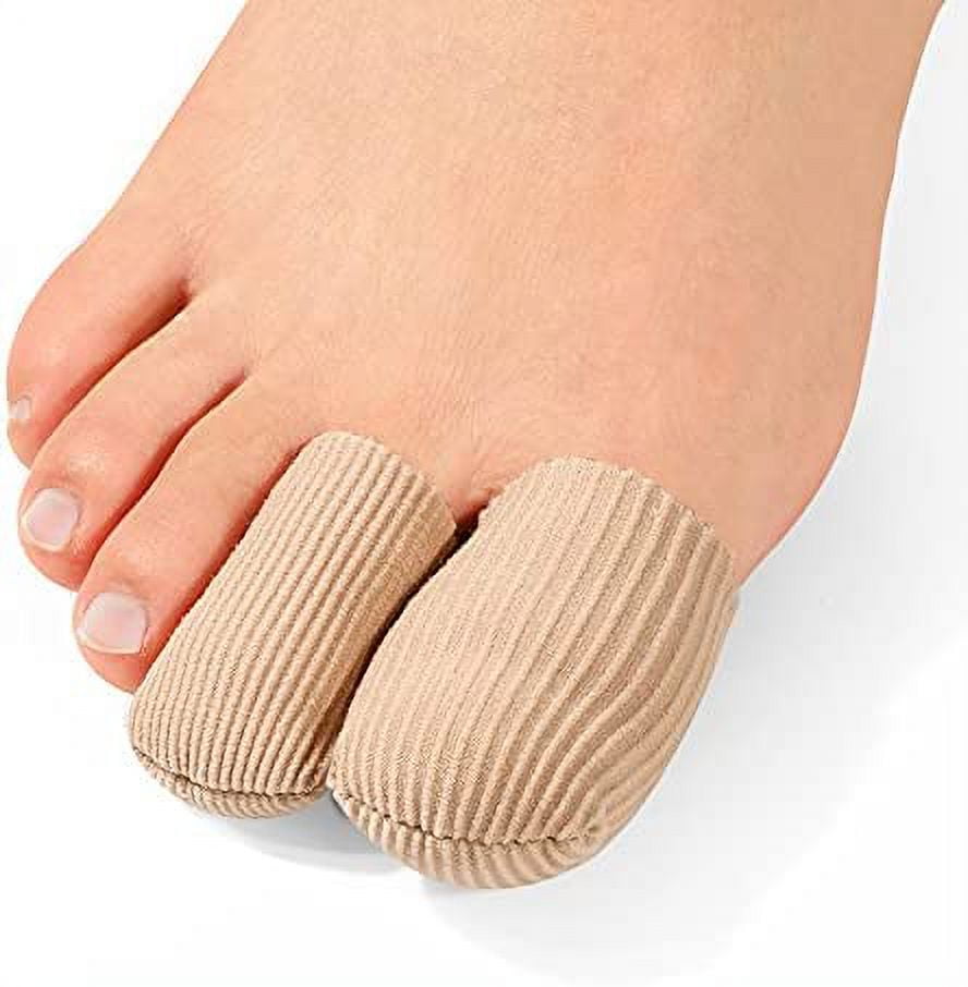 8 PCS Gel Toe Caps Closed Toe Surface Fabric Sleeve Protectors ...