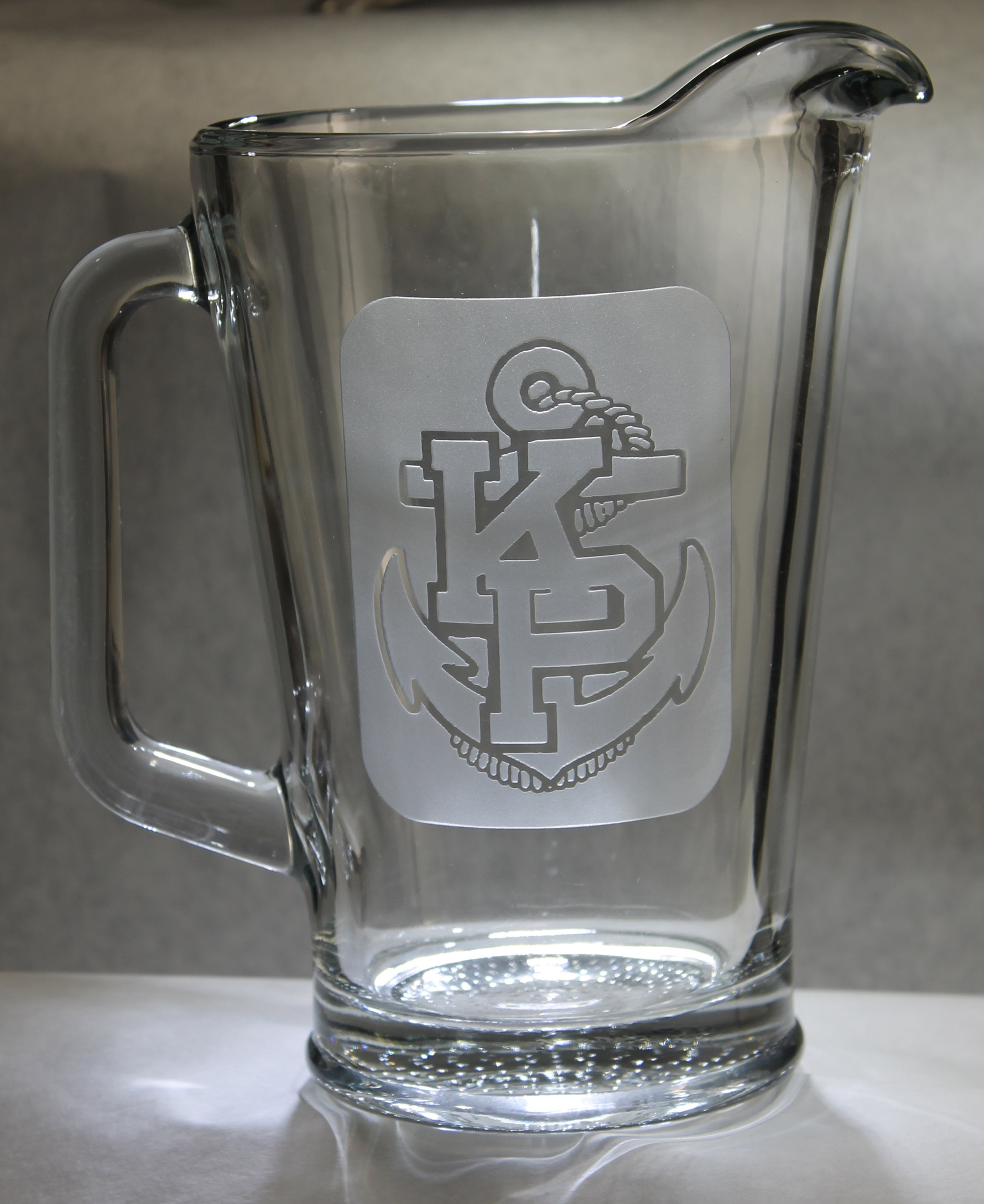Heavyweight pitcher custom sand-carved 60 oz USNA USAFA USMMA USCGA ...