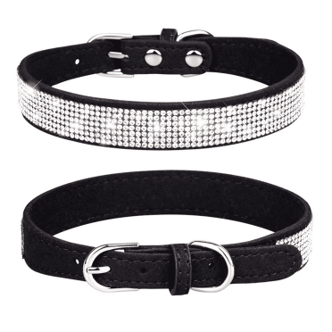 Adjustable Reflective Collar, Rhinestone Diamond Bling for Medium and ...