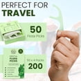 Biodegradable Mint Dental Floss Picks – 200 Count (4 Packs of 50 ...
