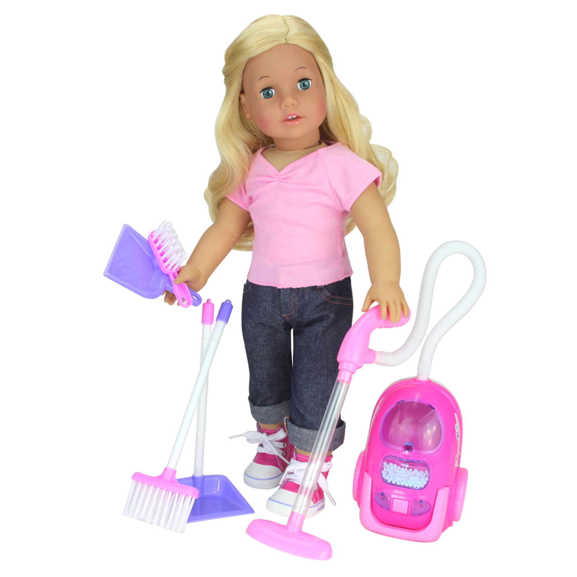 Sophia’s Vacuum Cleaner Set for 18′ Dolls, Pink
