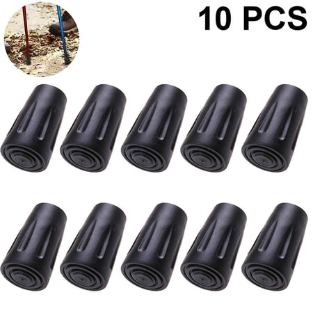 Walking Stick Rubber Tips Ferrules 10 Pack Trekking Pole Protector ...
