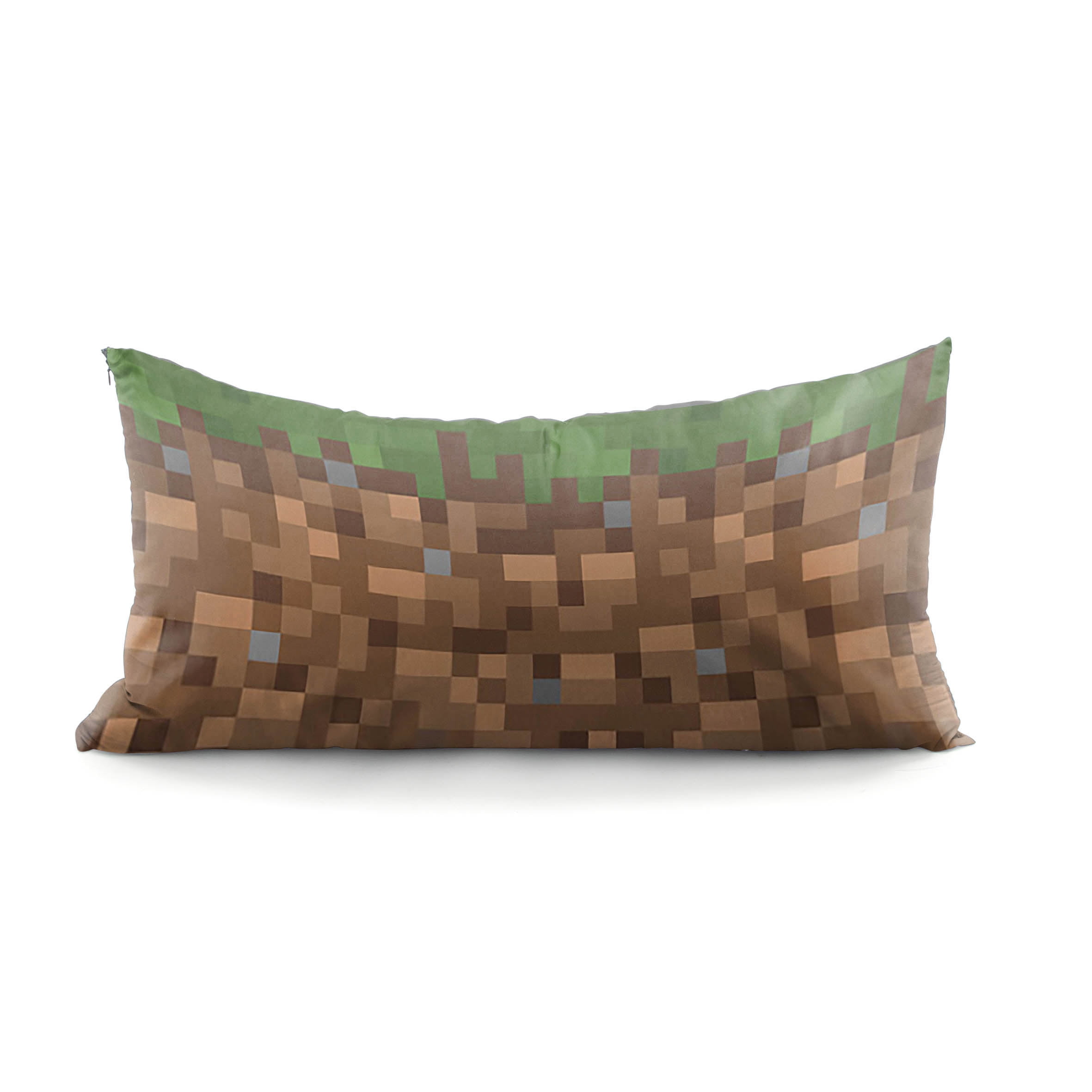 Minecraft Grass Block Brown and Green Body Pillow Cover, 100% ...