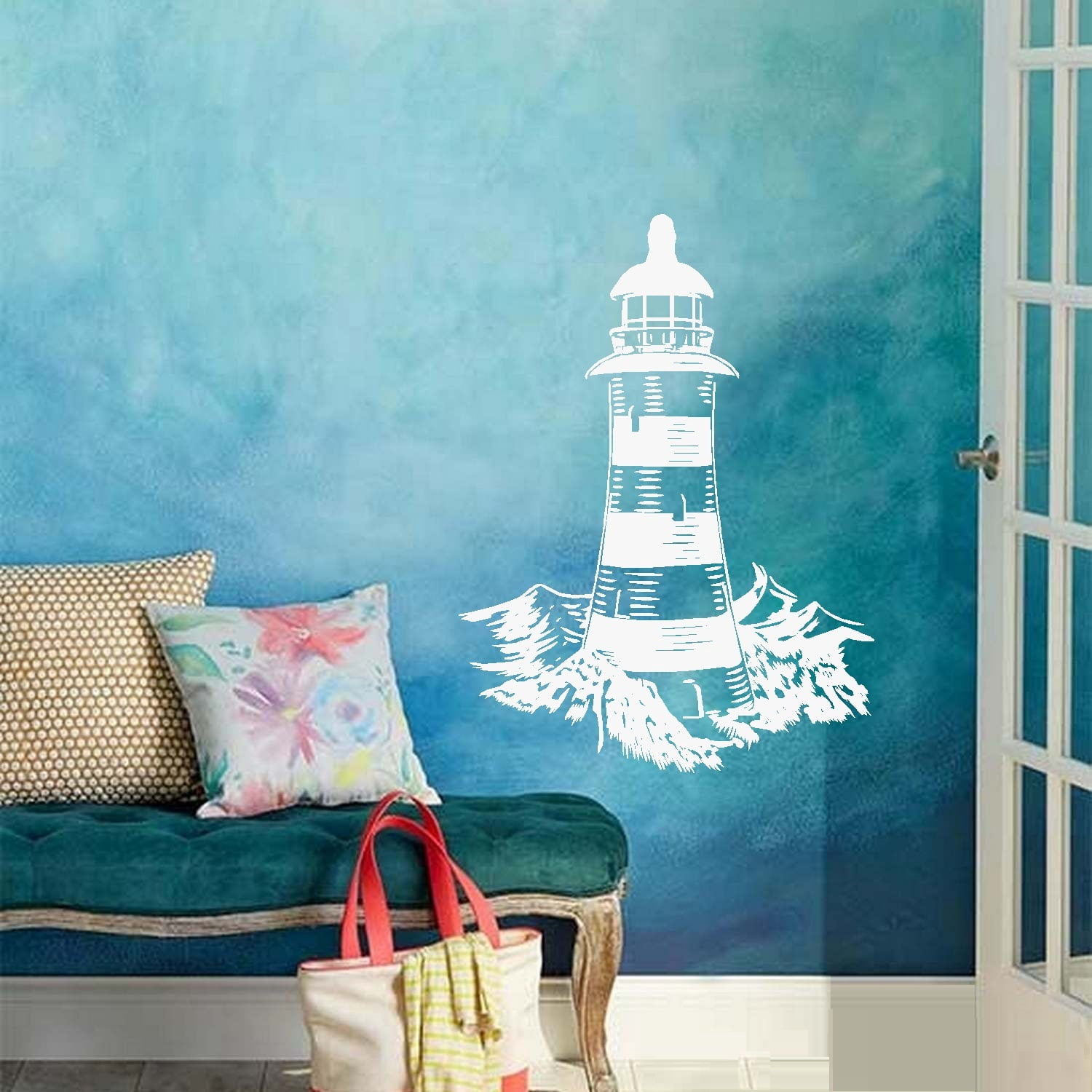 Decal ~ Lighthouse ~ Wall or Window Decal 20" x 26" (White) - Walmart.com