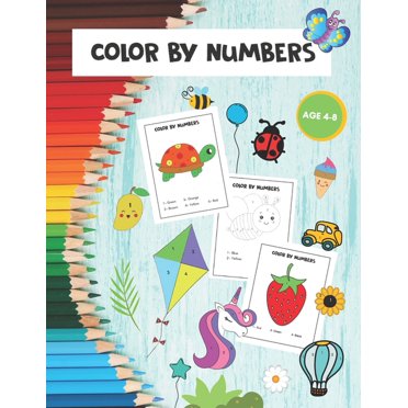Flowers Color By Number For kids Ages 4-8: Coloring with numeric ...