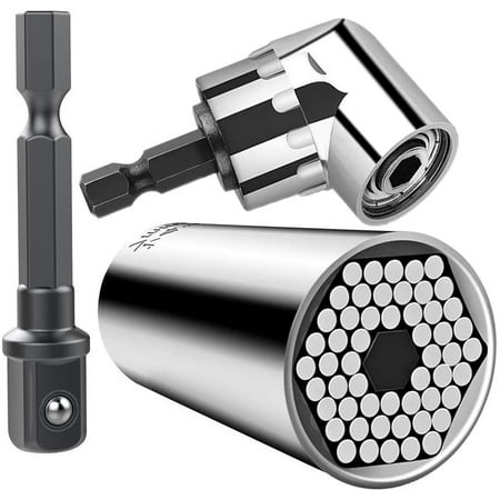 Universal Socket Wrench Set+Right Angle Drill,Multi-Function Ratchet ...