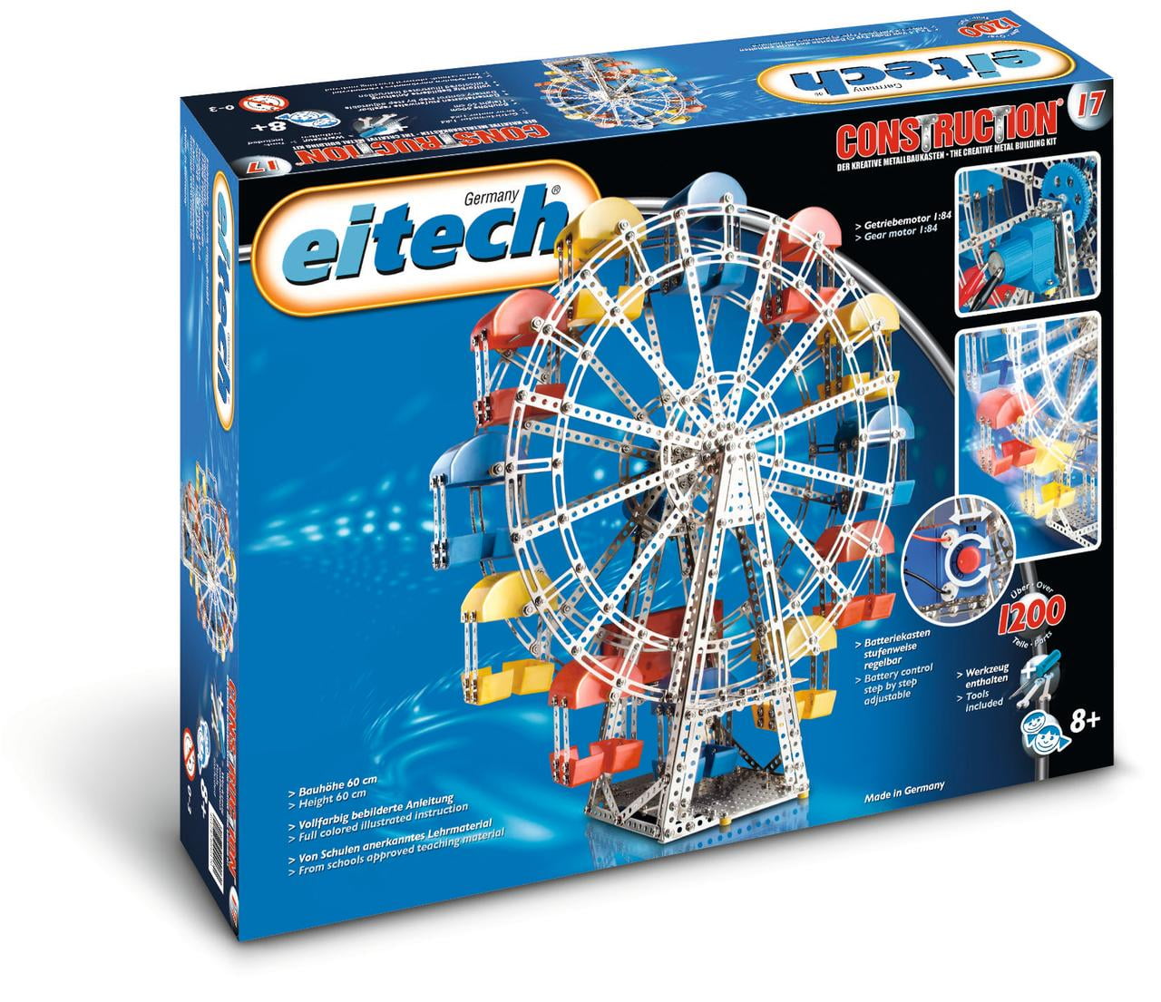 Eitech 23 Inch Ferris Wheel Construction Set, Battery Powered Kids STEM ...