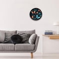 Butterfly 9.8 Inches Wall Clock, Silent Non-Ticking Round Digital Clock ...