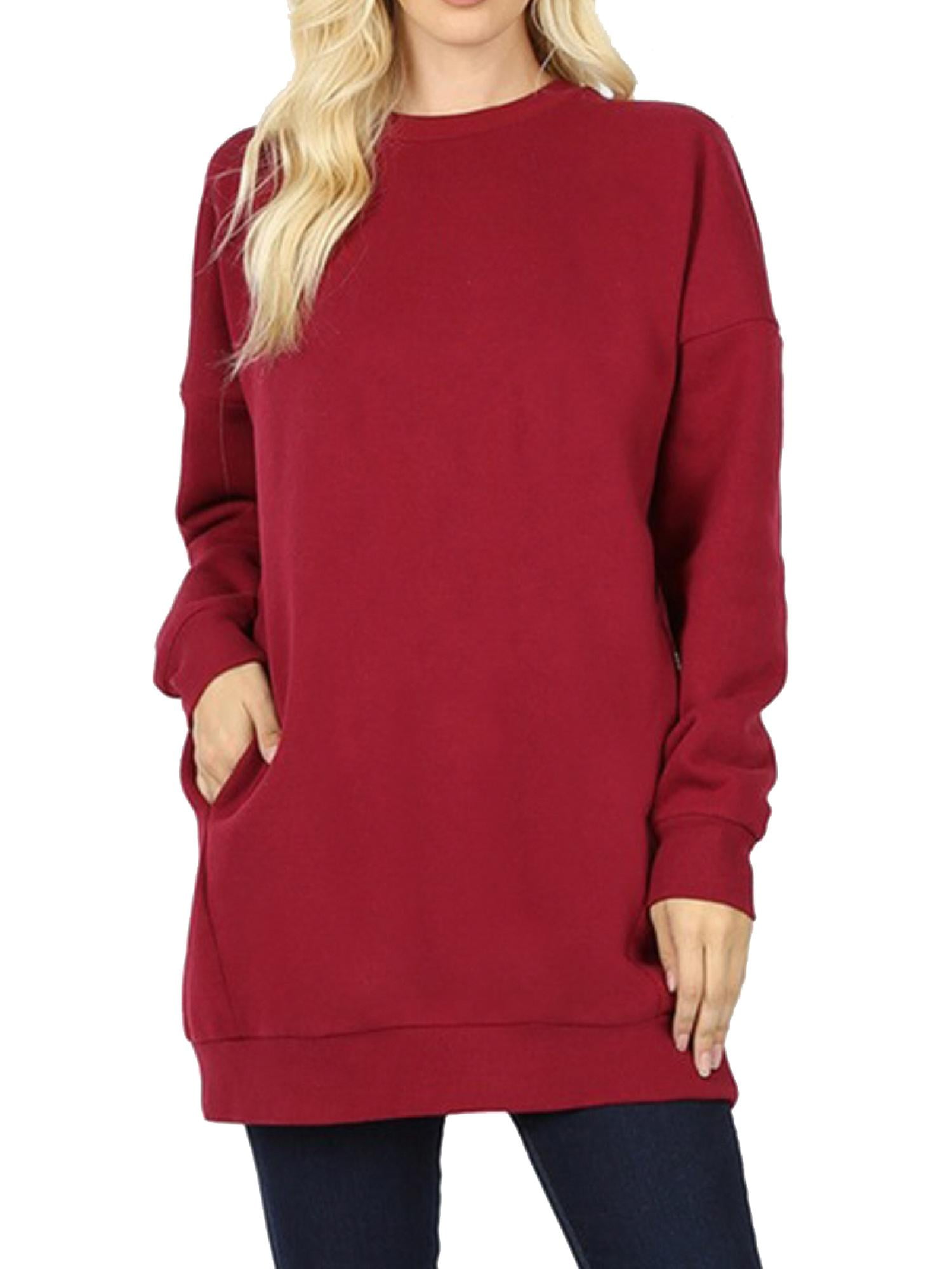 Mixmatchy Mixmatchy Womens Casual Oversized Crew Neck Sweatshirts