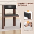 Set of 6 Mid Century Modern Dining Chairs, PU Leather Upholstered ...