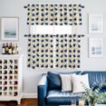 3 Piece Kitchen Curtains and Valances Set Blue Graduation Cap Tassels ...