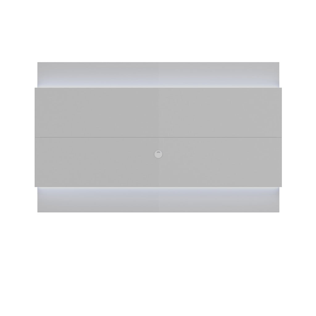 Lincoln Floating Wall TV Panel 2.2 with LED Lights in White Gloss ...