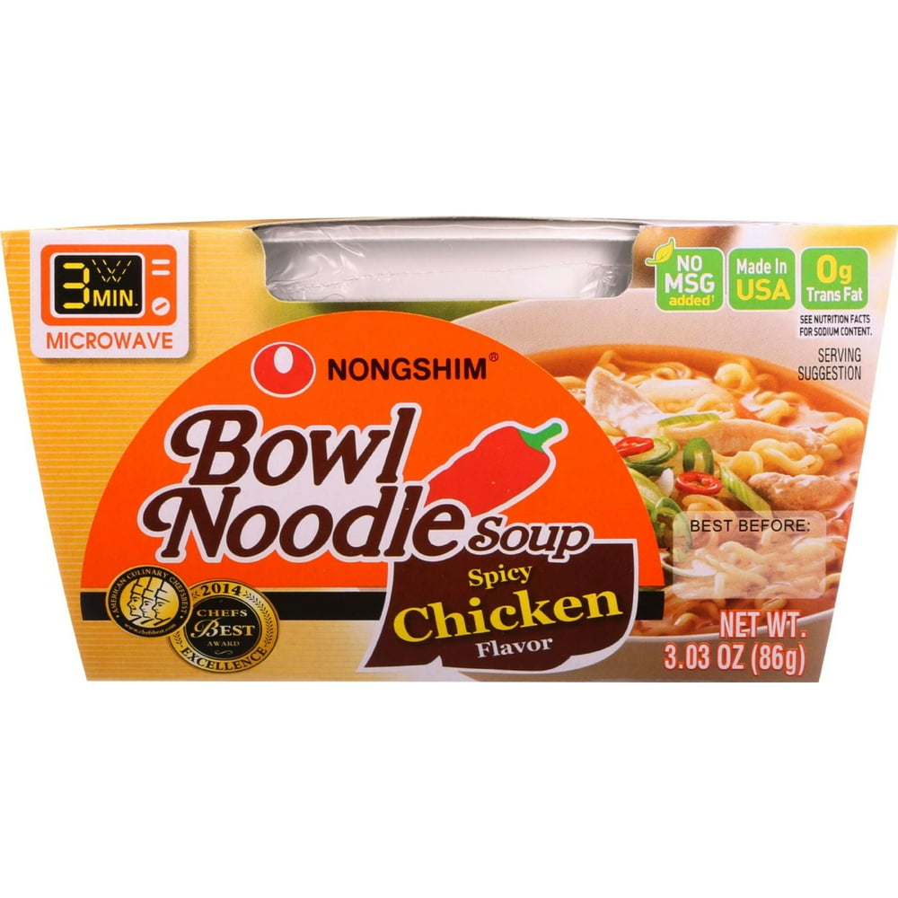 Nongshim Bowl Noodle Spicy Chicken Ramyun Ramen Noodle Soup Bowl 3