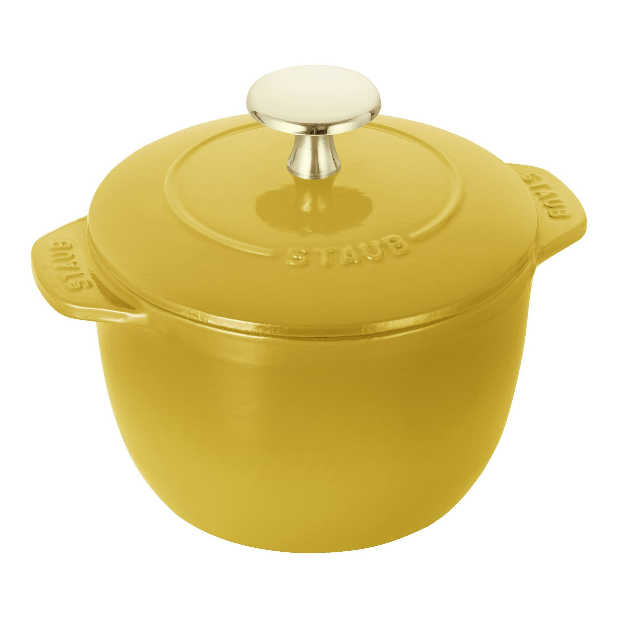 Staub La Cocotte 1.75 L Cast Iron Round Rice Cocotte  Citron