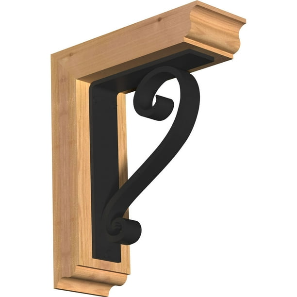 3 1/2"W x 11 1/2"D x 14"H Edwards Traditional Ironcrest Smooth Bracket ...