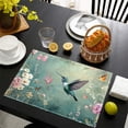 4pcs, Hummingbird Theme Rectangle placemats, fashion print pattern ...