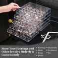Acrylic Earring Storage Box with 5 Drawers, 120 Compartments, Jewelry ...