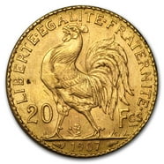 French Gold 20 Francs Coin (1899-1914) AU - Popular Bullion, Marianne Rooster Design - Walmart.com