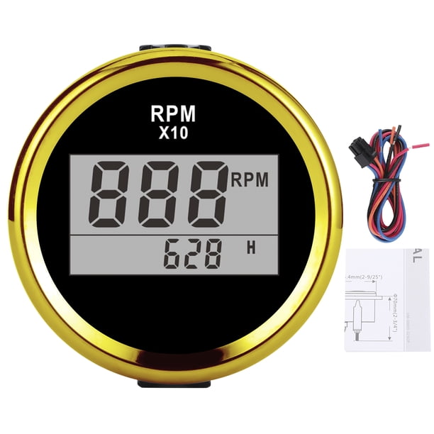 Tacho Gauge,0‑9990RPM Tachometer Gauge IP67 Tachometer Gauge Car ...