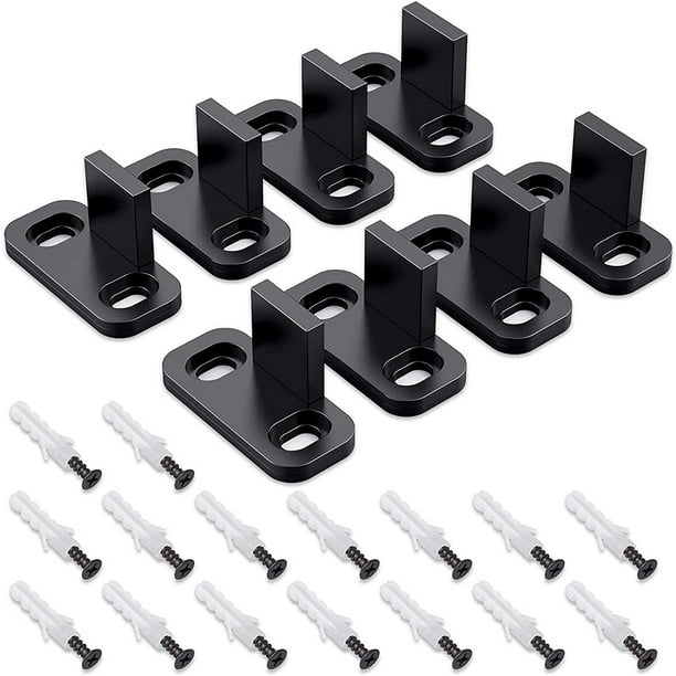 Qtmnekly 8 Pieces Sliding Barn Door Floor Guides Closet Door Guides ...