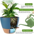 12/10/8 Inch Large Plastic Self Watering Plant Pots with Drainage Holes ...
