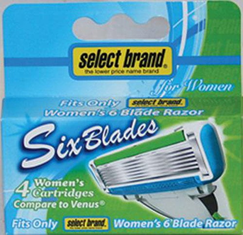 Select Brand Women Razor Six Blades 4CT - Walmart.com