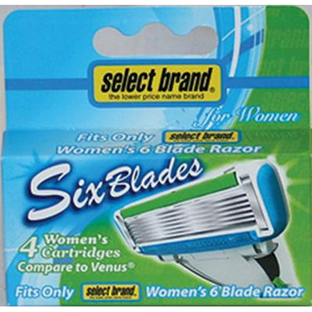 Select Brand Women Razor Six Blades 4CT - Walmart.com