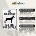 No Soliciting Go Away See Dog For Details Funny Metal Sign Yard Fence ...