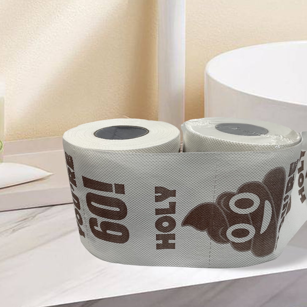 Rollo de papel higiénico divertido impreso con caca, papel higiénico de ...