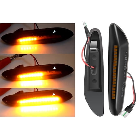 Top-Max LED Car Side Marker Light Amber Turn Signal Dynamic Sequential ...