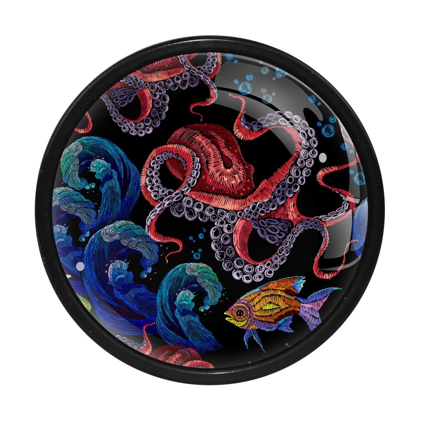 4 Pcs Octopus Knobs for Kitchen Cabinet Cupboard Dresser Bookcase ...
