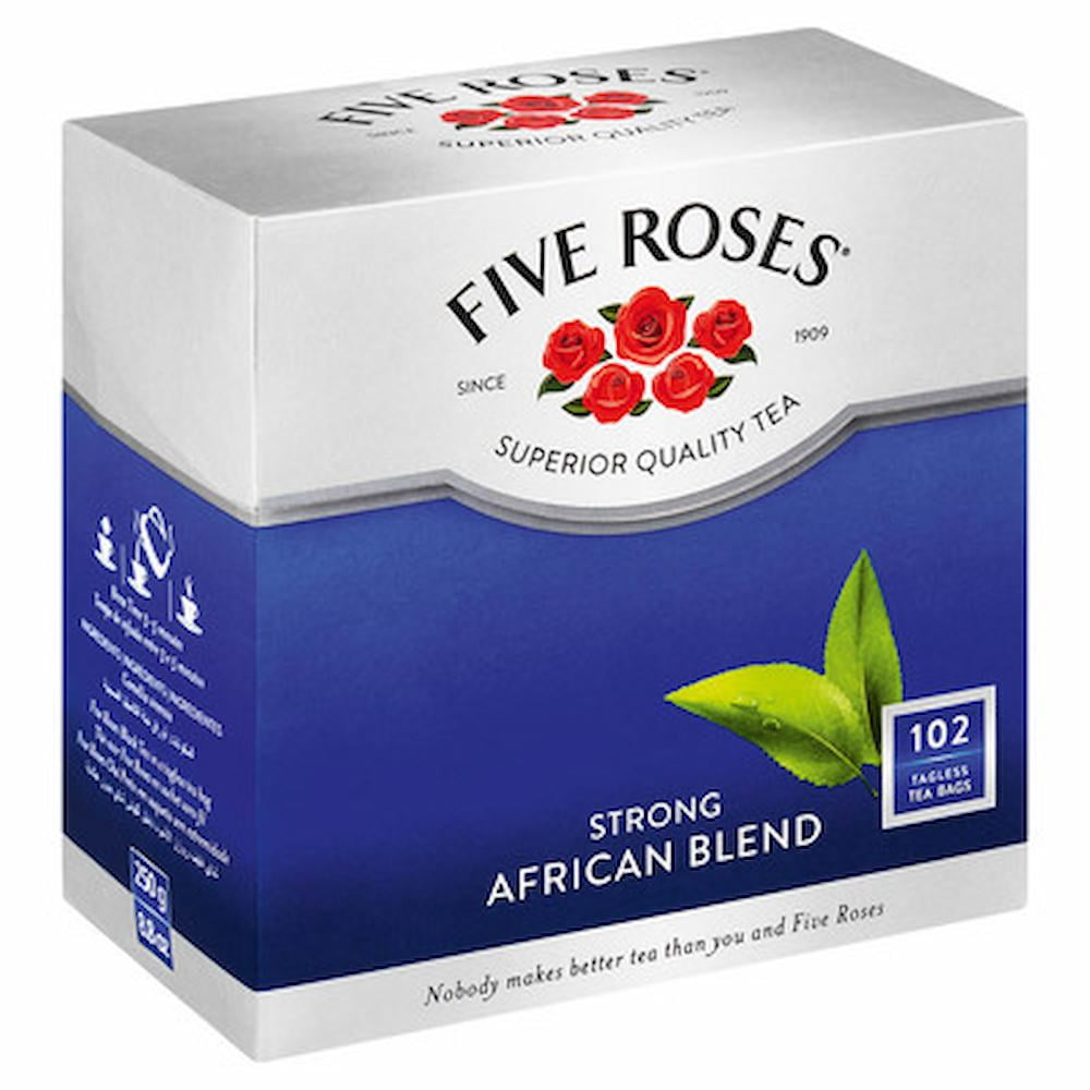 Five Roses - Strong African Blend (102 Tagless Tea Bags) - 8.8oz (250g ...