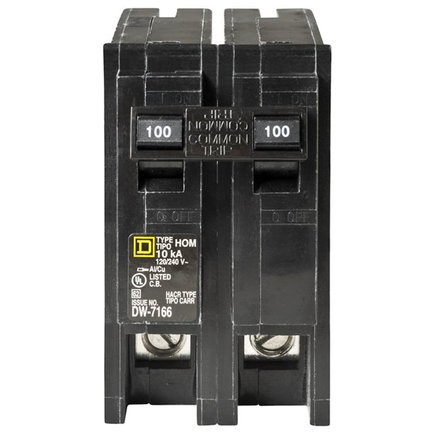 Square D HOM2100CP 100A 2P 120/240V Standard Miniature Circuit Breaker ...