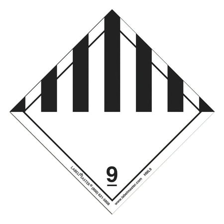 Labelmaster HML9 Miscellaneous Dangerous Goods Label, Paper, Hazmat, 4 ...