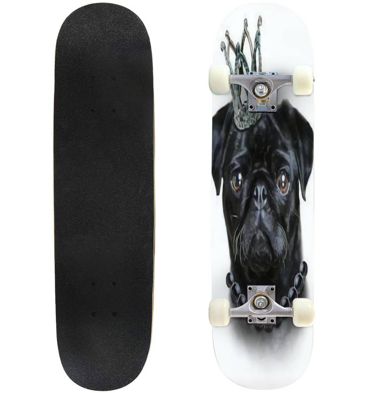 illustration of a hand drawn king black pug Dog portrait Animal print ...