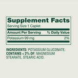 Spring Valley Potassium Heart Health Dietary Supplement Caplets, 99 mg ...
