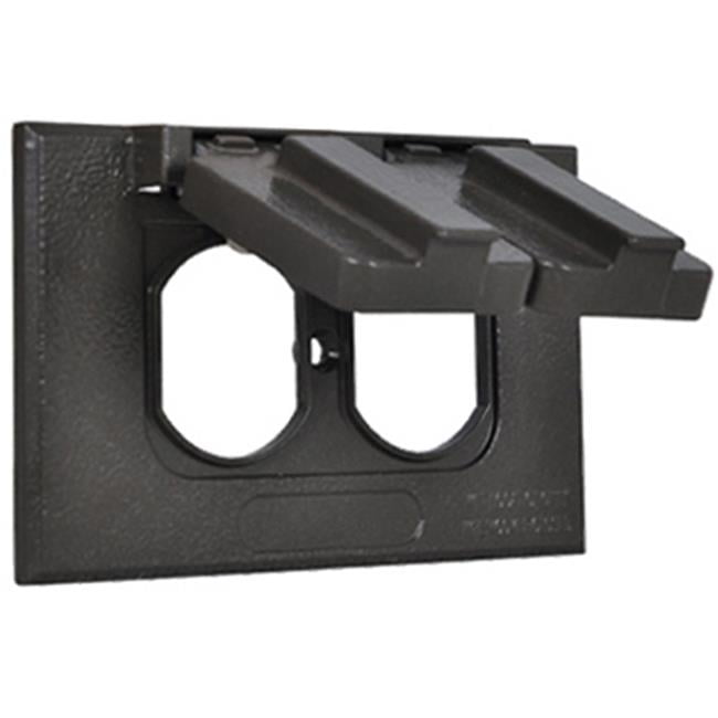 Hubbell Electrical 1C-DH-AL-BR Horizontal Single Gang Flip Cover ...